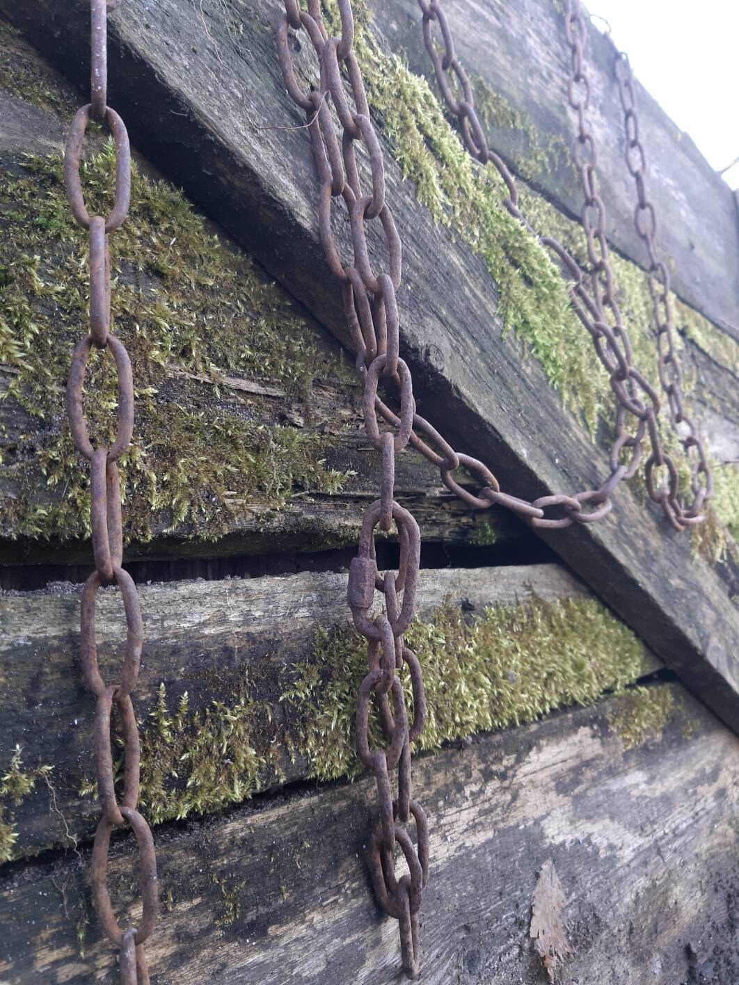 1. Meter VINTAGE Rusty Chain Metal Salvage Old Rusted Iron Rusty ...