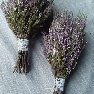 Heather Bouquet Dried Flower Bunch Dried Heather Flower Calluna ...
