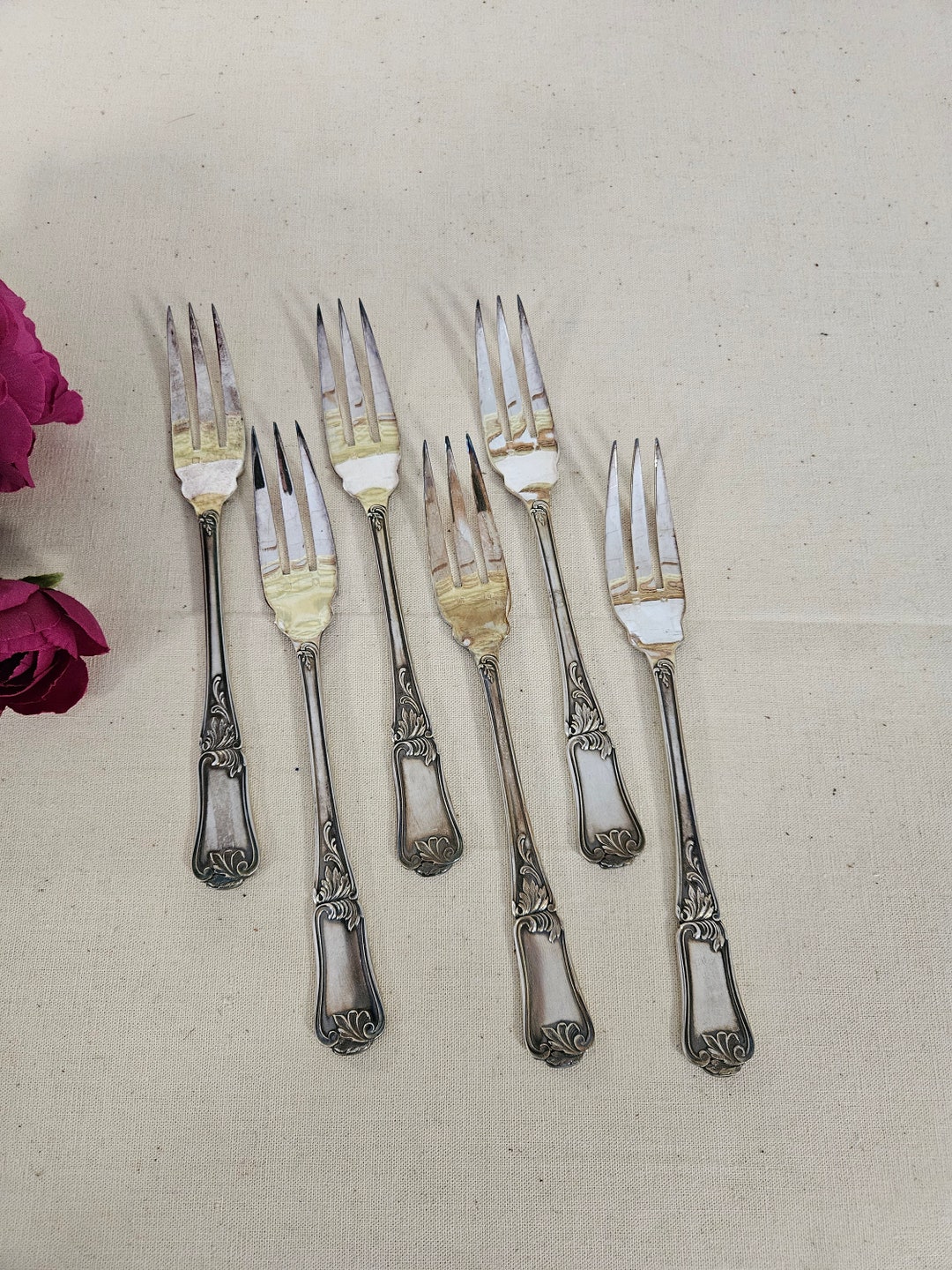 Old Fish Forks X6 in Silver Metal - Etsy