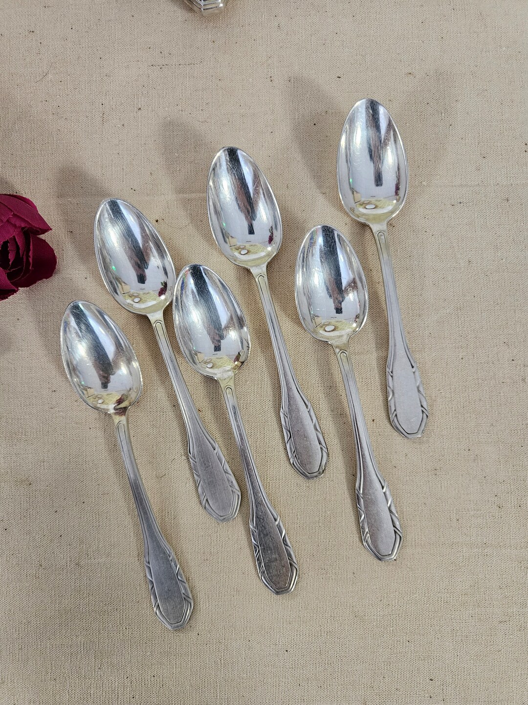 Small Old Spoons X6 in Silver Metal From SFAM Factory - Etsy