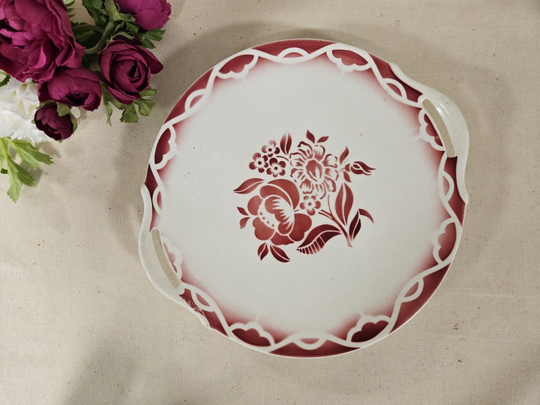Old Cake Dish "odette" Model From the French Manufacturer of Digoin - Etsy