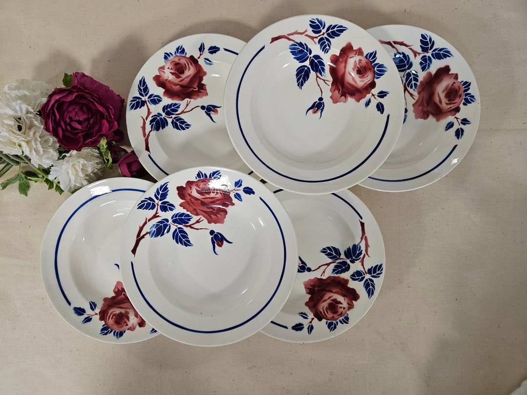 Antique Soup Plates X6 Model "chantal" From the French Manufacturer of ...