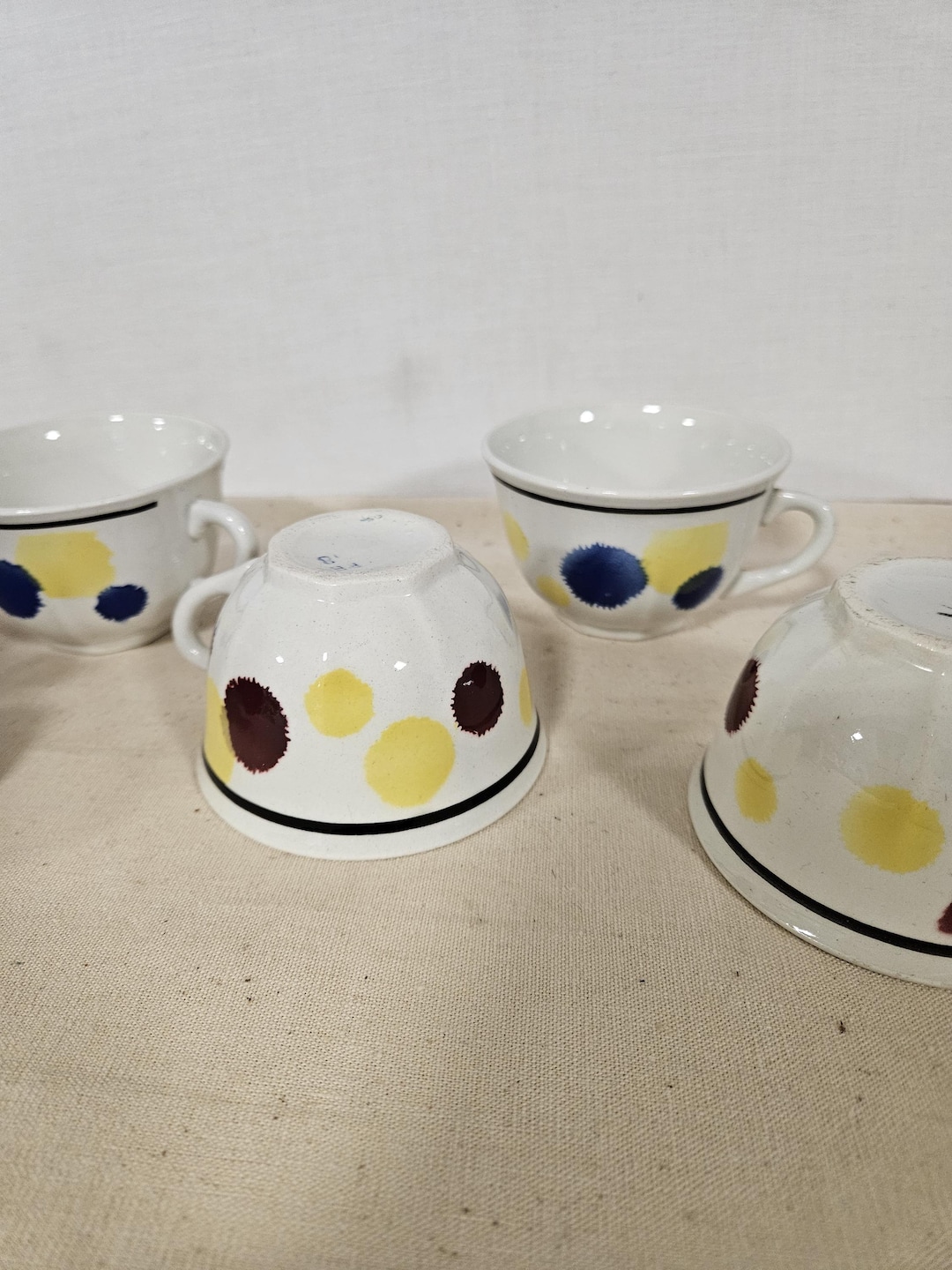 Old Earthenware Cups X4 From the French Factory of Badonviller - Etsy
