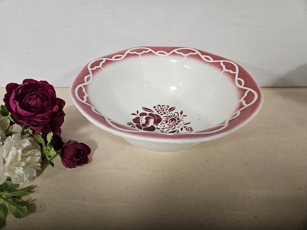 Old Model "odette" Salad Bowl From the French Manufacture of Digoin - Etsy