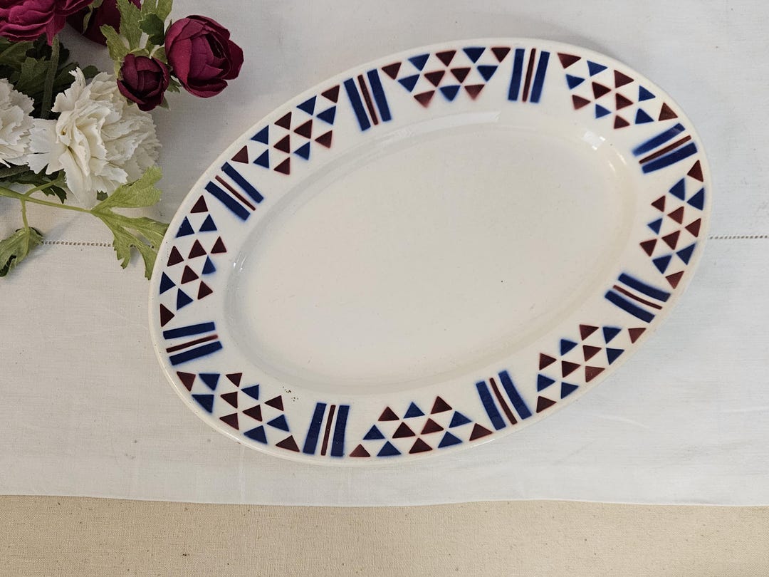 Old Oval Dish, "bale" Model, From the French Manufacturer Badonviller ...