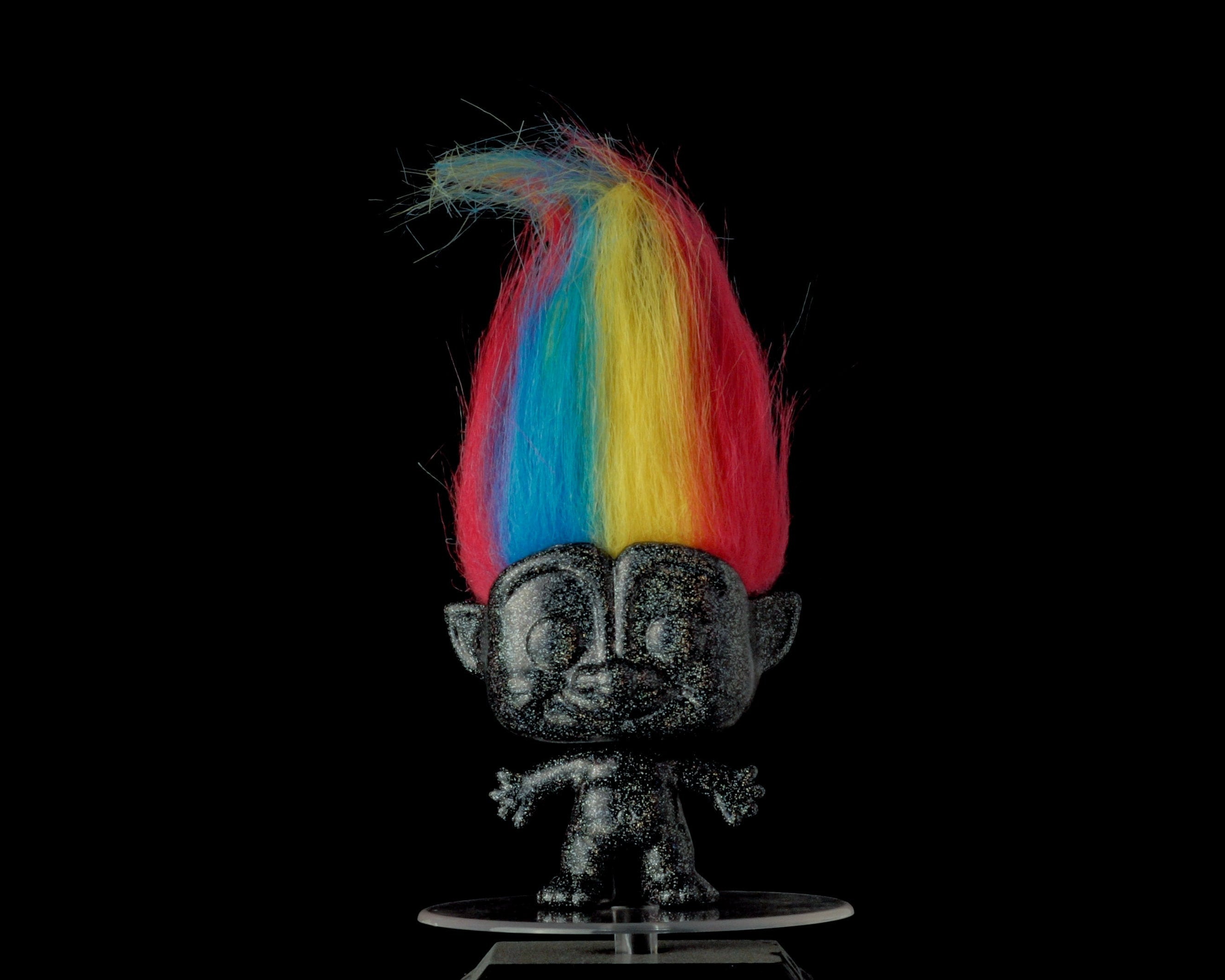 Rainbow Troll Holographic GlitterCustom Funko Retro Toys | Etsy