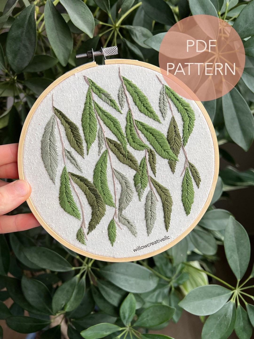 Willow Branches Embroidery Pattern PDF - Etsy