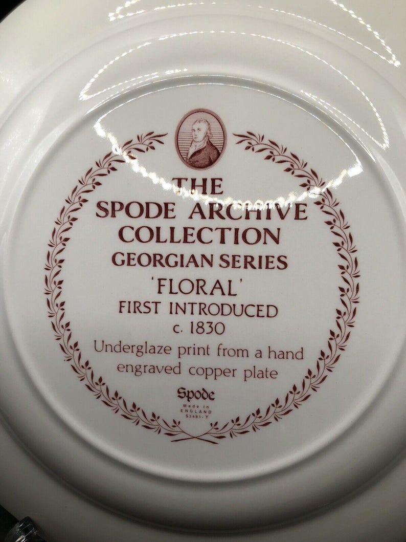 Spode Collection “floral” Georgian Series 10.5” - Etsy
