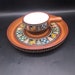 PERUVIAN Peru Hand Painted Plate & Bowl Ceramic Bohemian Condiment ...