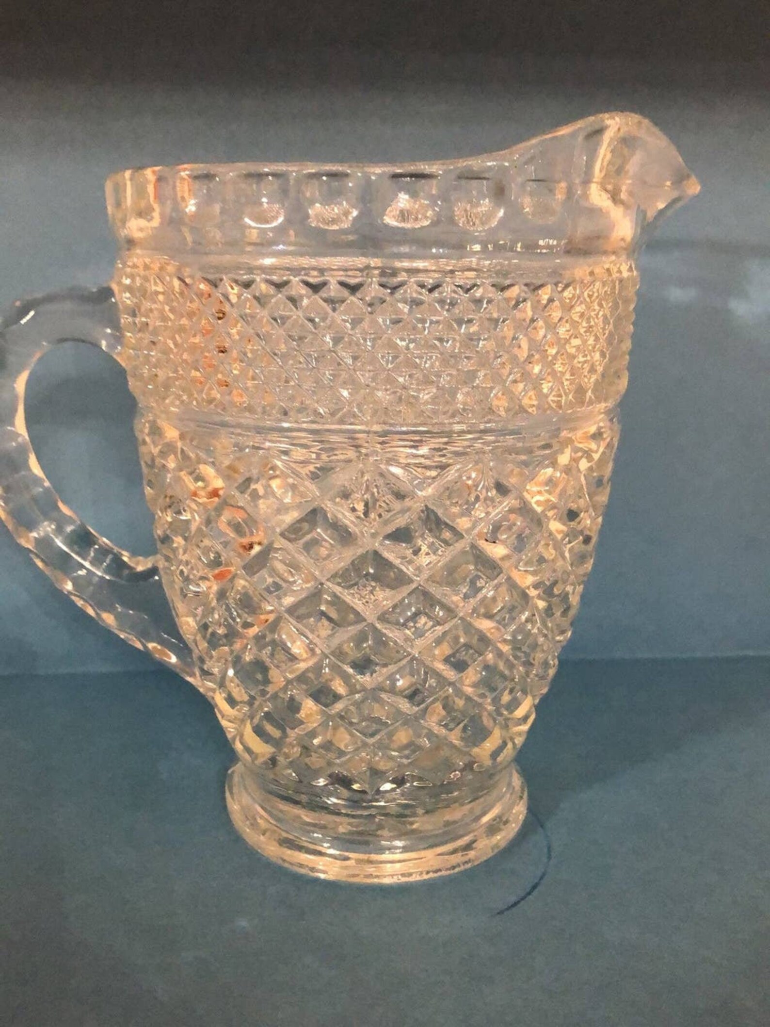 Anchor Hocking 1 Pint Glass Wexford Pitcher Brilliant Clear Cut Glass ...