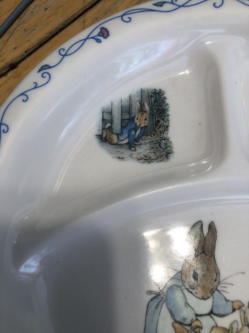 Vintage Peter Rabbit and Friends Melamine Divided Childs Plate by Eden ...