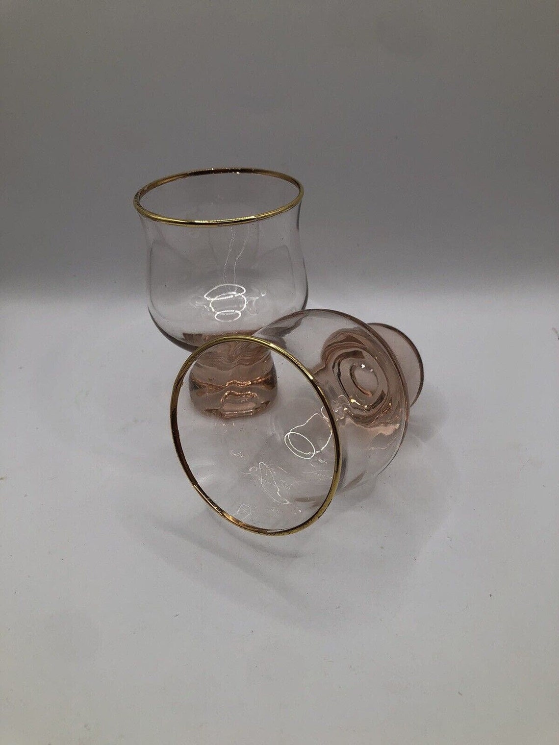 Rose Pink Round Goblet Shot Glass Drinking Cup Drinkware Barware Set of ...