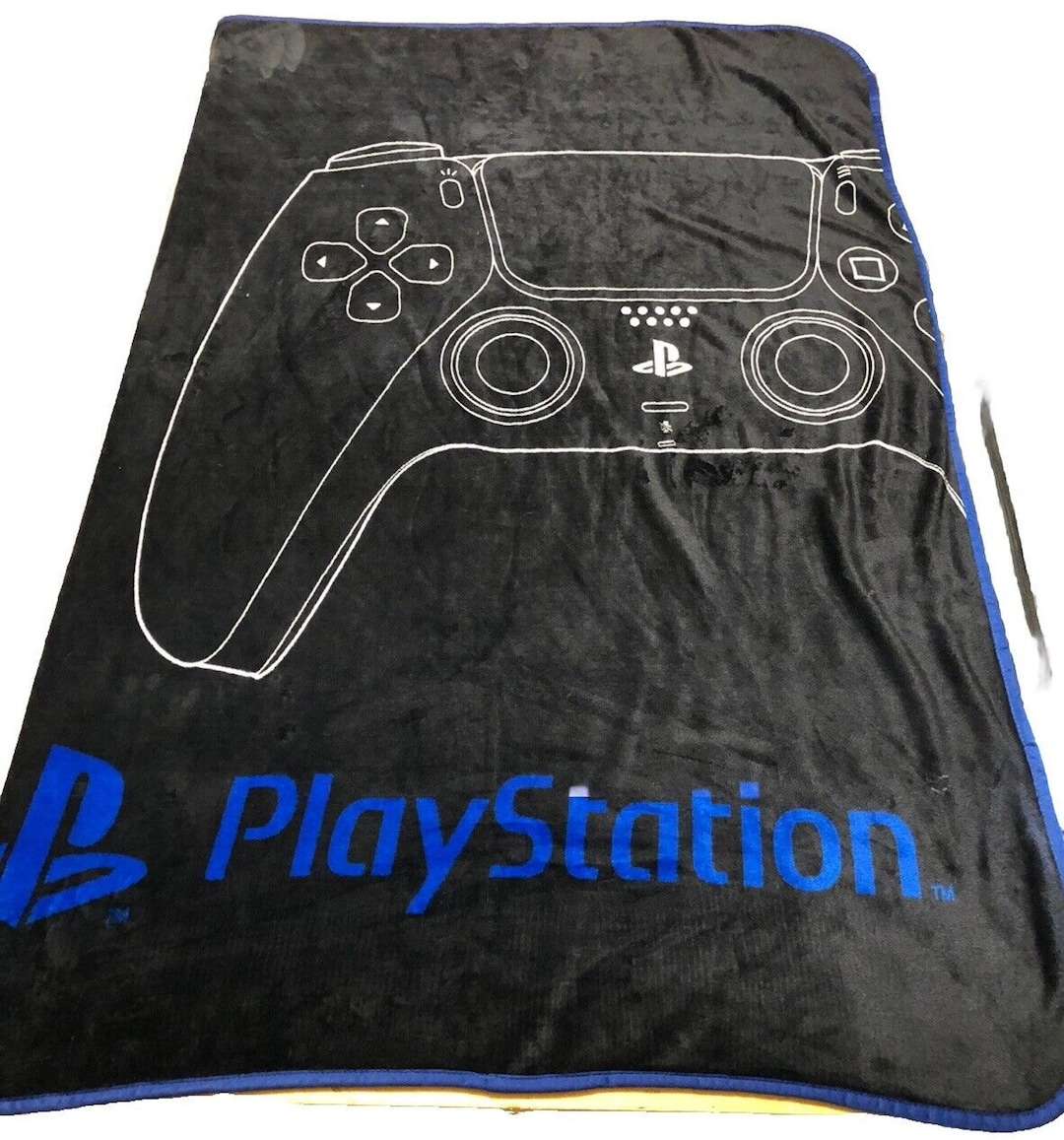 Playstation PS5 Controller Silk Touch 46x60 Throw Blanket Black - Etsy
