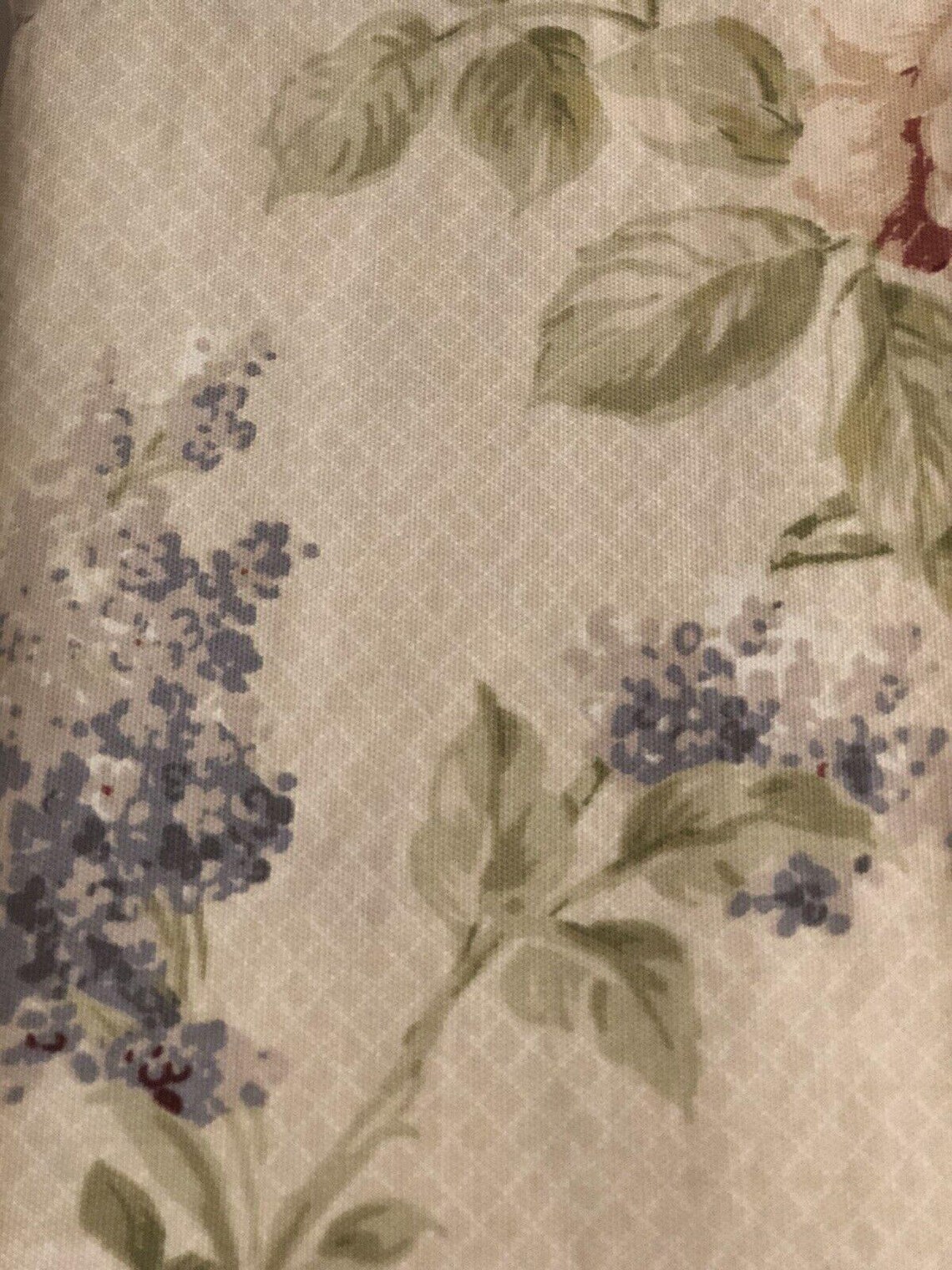 Croscill Floral Curtain Panel Beige Sage Green Rod Pocket 48x85 Pair ...