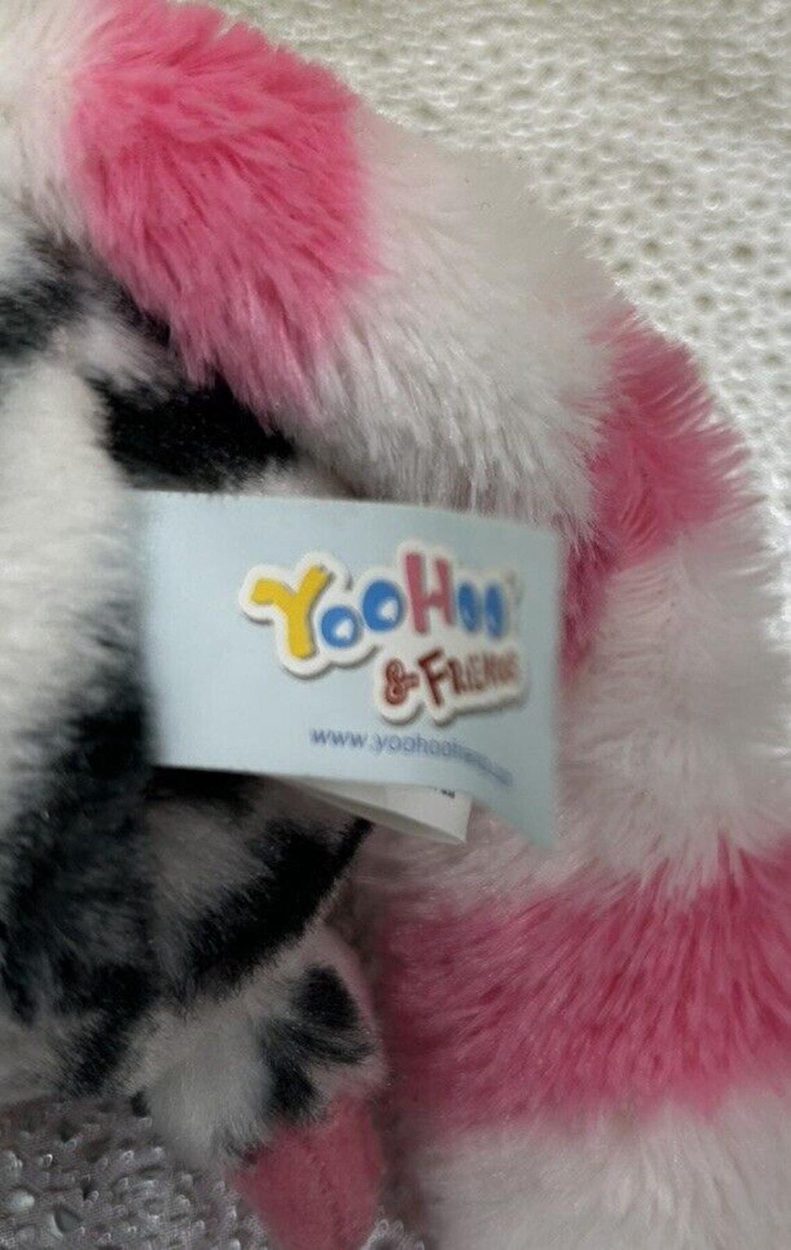 Aurora Yoohoo and Friends New Pamper Plush Sound and Light Pink Striped ...