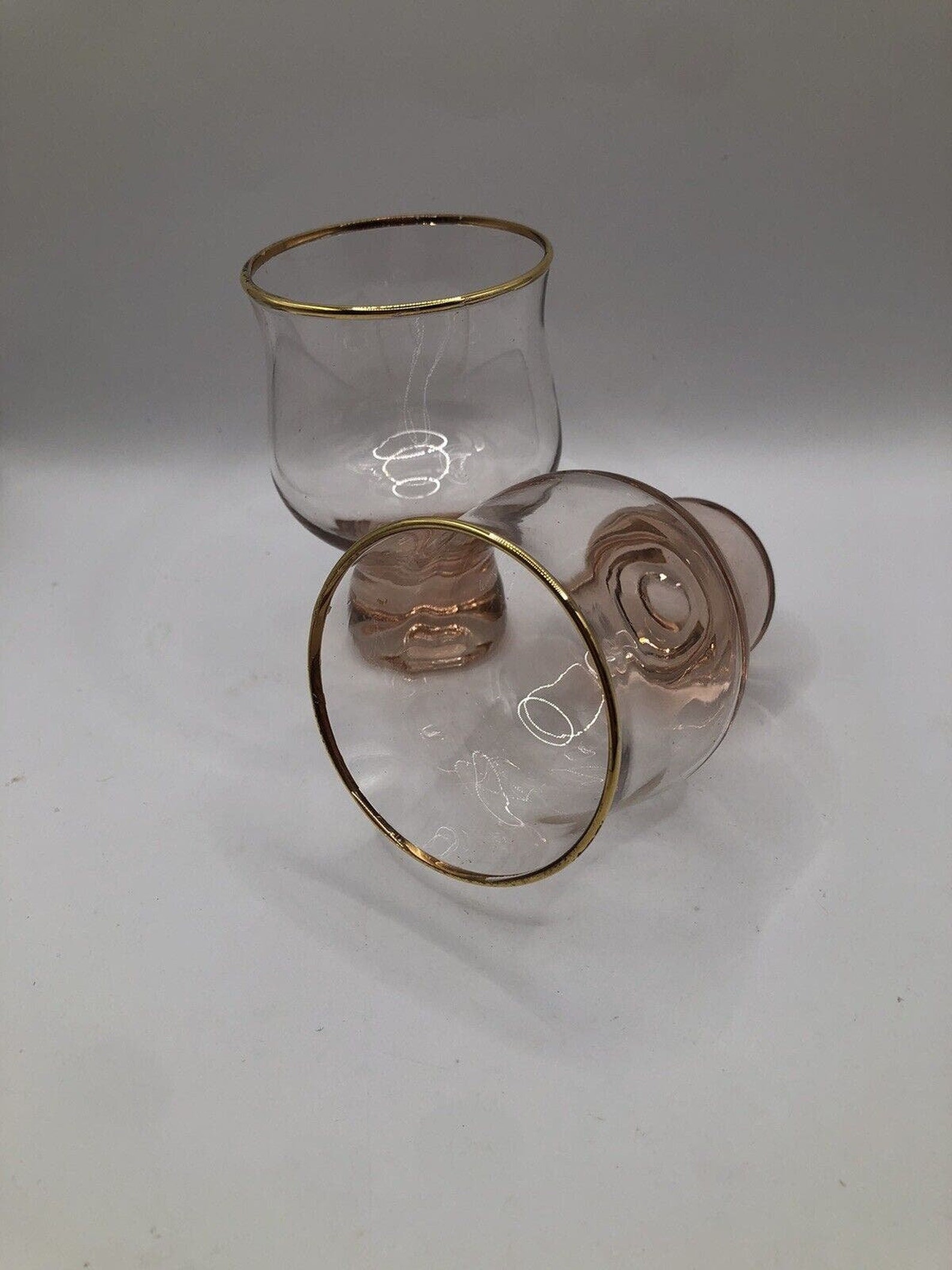 Rose Pink Round Goblet Shot Glass Drinking Cup Drinkware Barware Set of ...