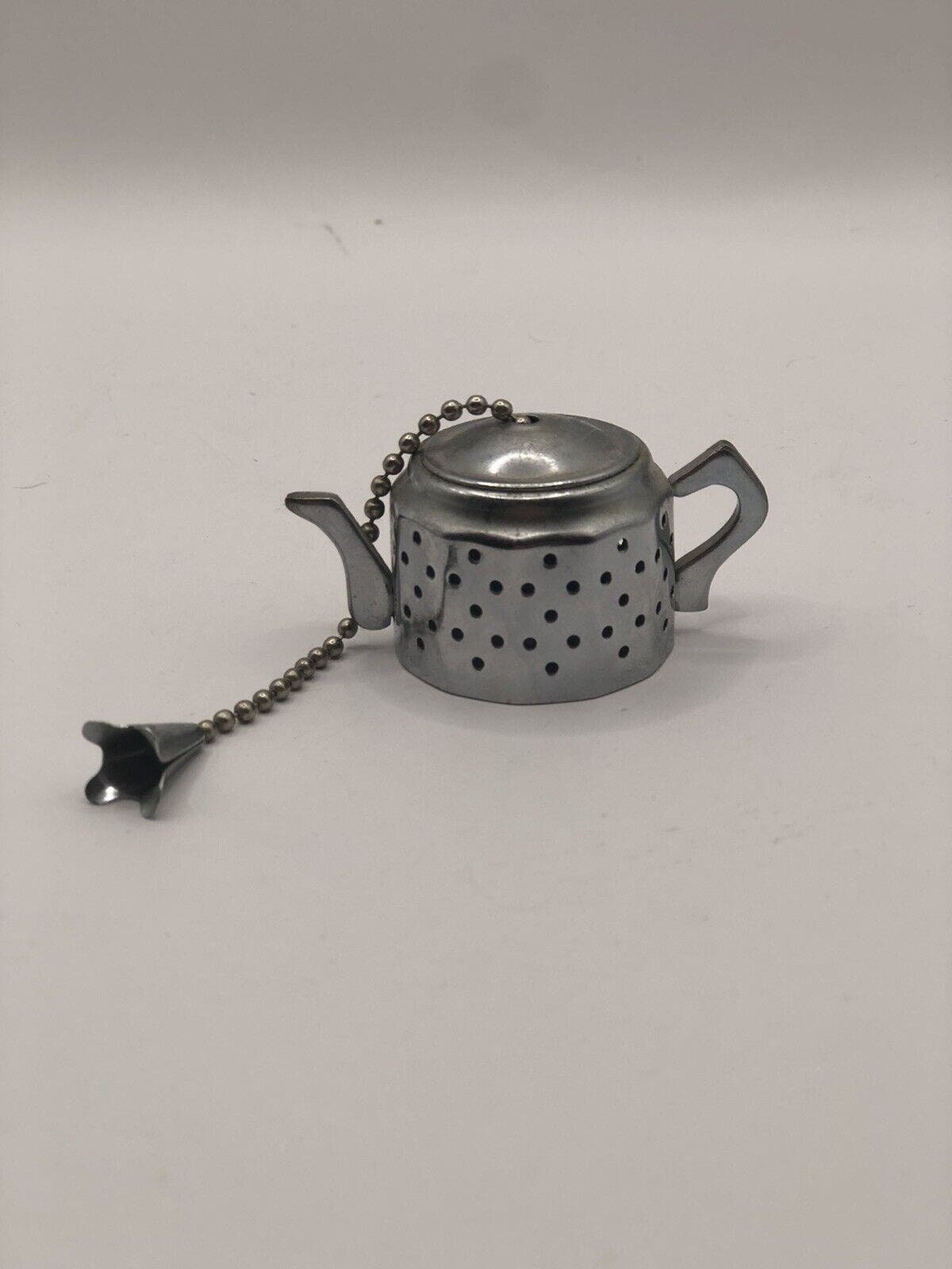 Silver Colored Teapot Shaped Loose Leaf Tea Infuser Vintage Tea Time - Etsy