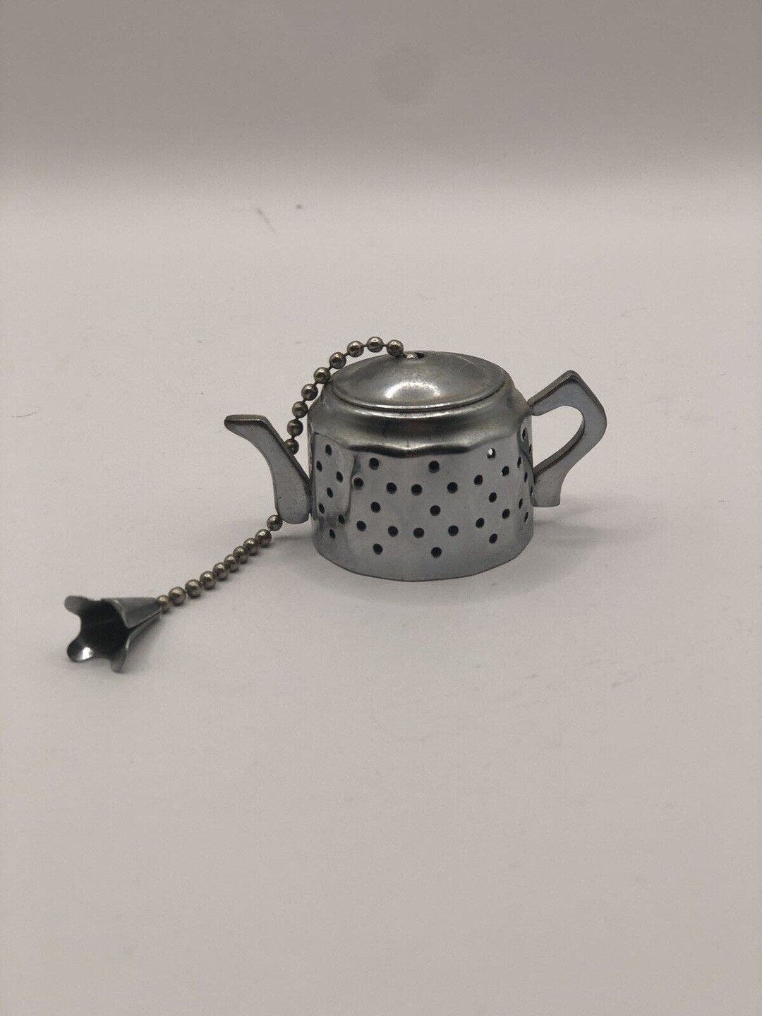 Silver Colored Teapot Shaped Loose Leaf Tea Infuser Vintage Tea Time - Etsy