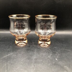 Rose Pink Round Goblet Shot Glass Drinking Cup Drinkware Barware Set of ...