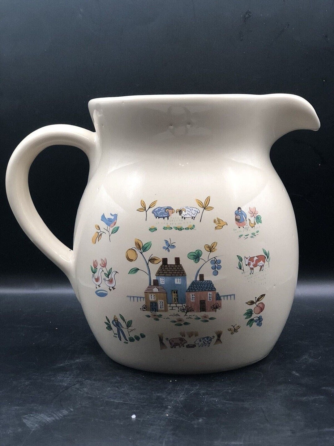 1980s Chic Goose Farmhouse Pitcher Stoneware HEARTLAND Vintage 6 1/2 - Etsy