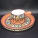 PERUVIAN Peru Hand Painted Plate & Bowl Ceramic Bohemian Condiment ...