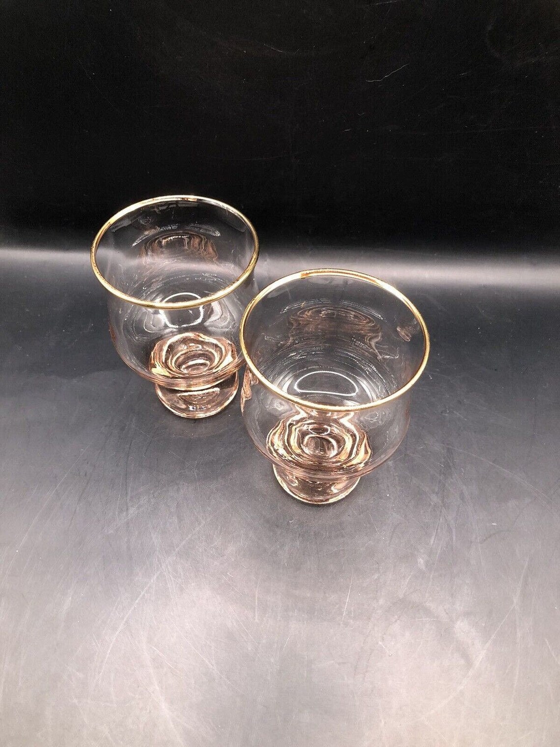 Rose Pink Round Goblet Shot Glass Drinking Cup Drinkware Barware Set of ...