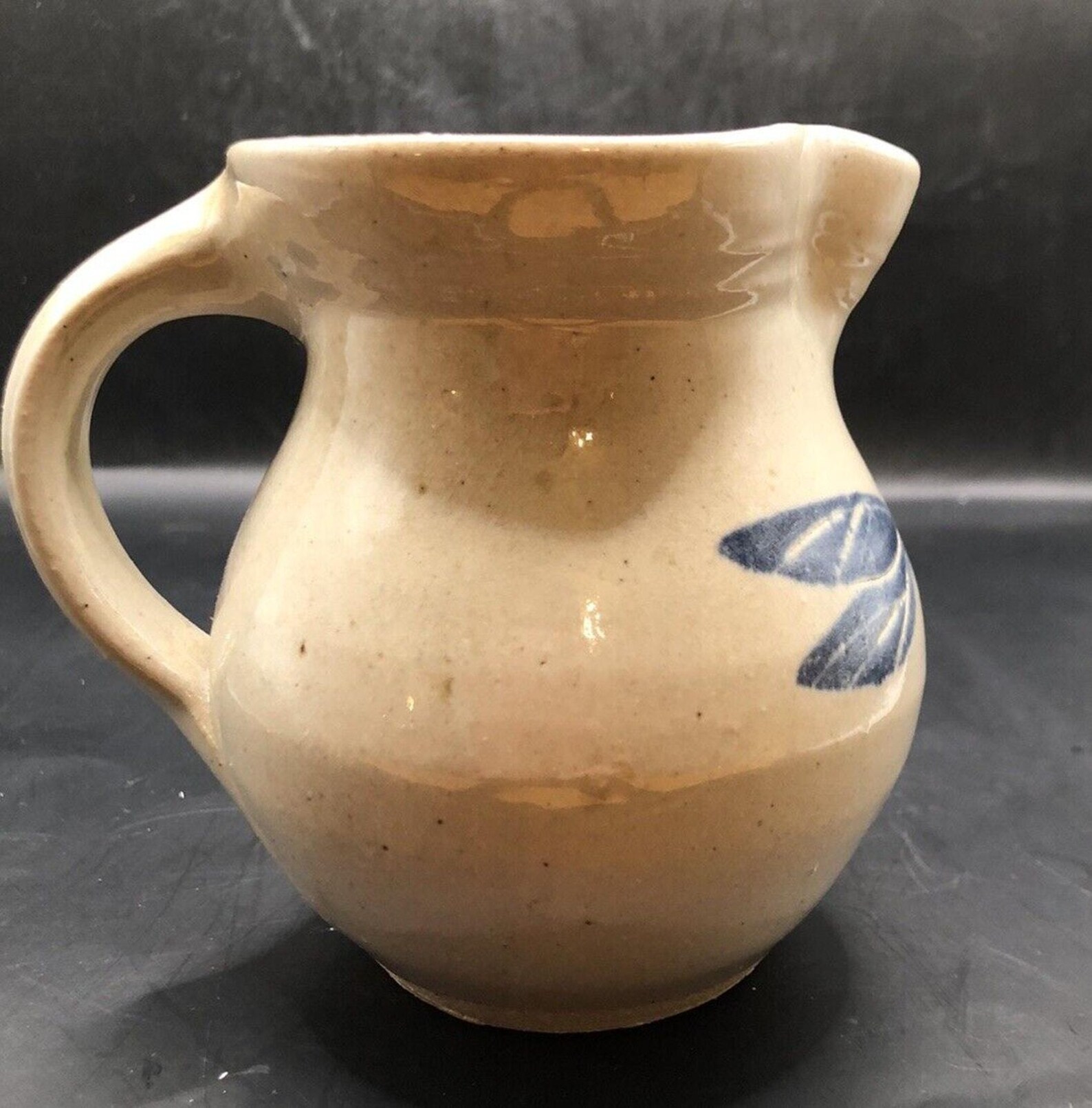 Cornwall Bridge Pottery Stoneware Pitcher 4.5 Inch (marked CBP )salt ...