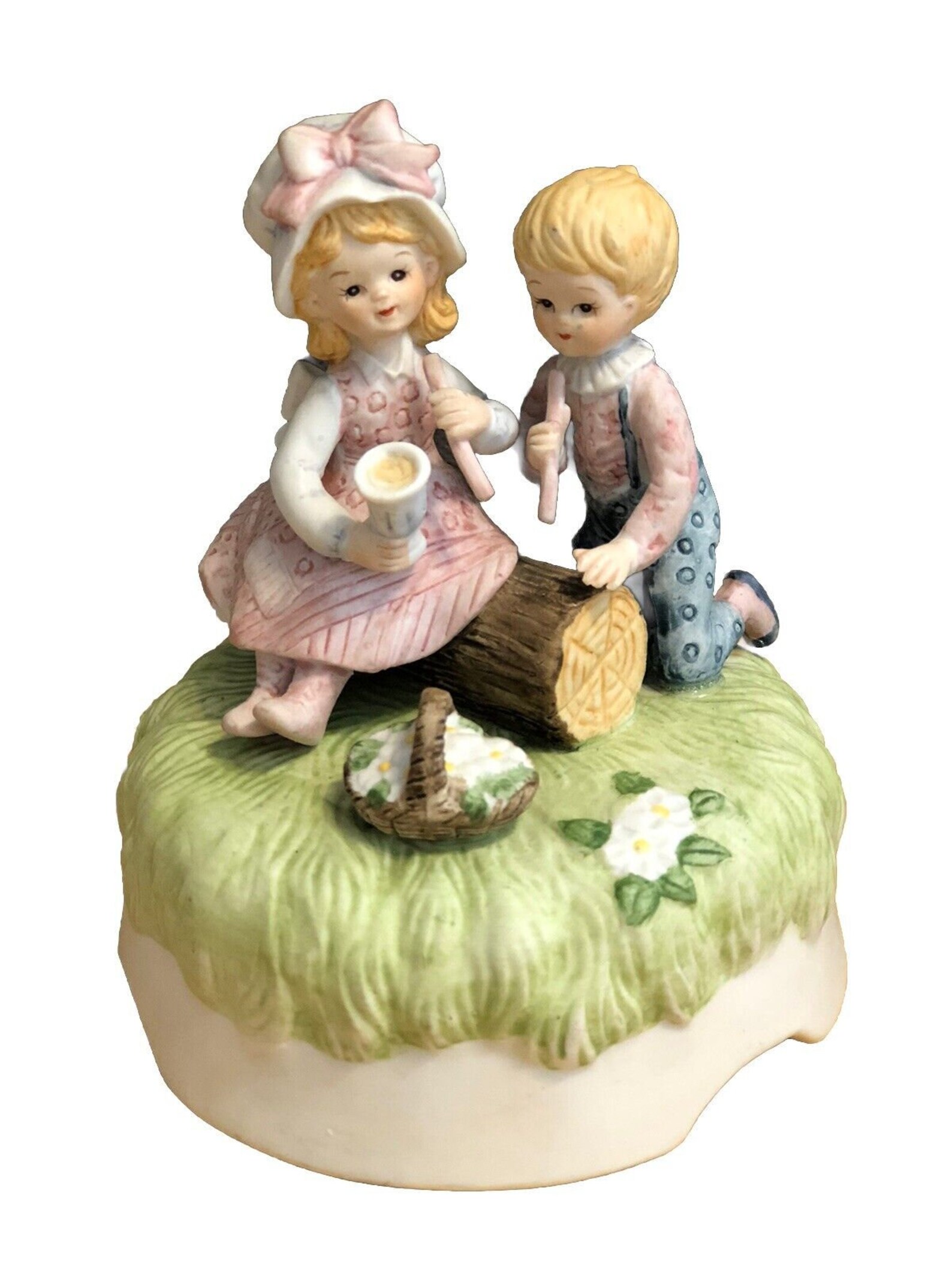 Vintage LEFTON Hand Painted Ceramic Music Box Boy and Girl #00328 - Etsy