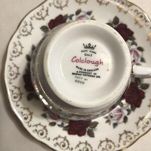Colclough Cabbage Roses Red ,white & Pink Bone China Tea Cup and Saucer 8249 - Etsy