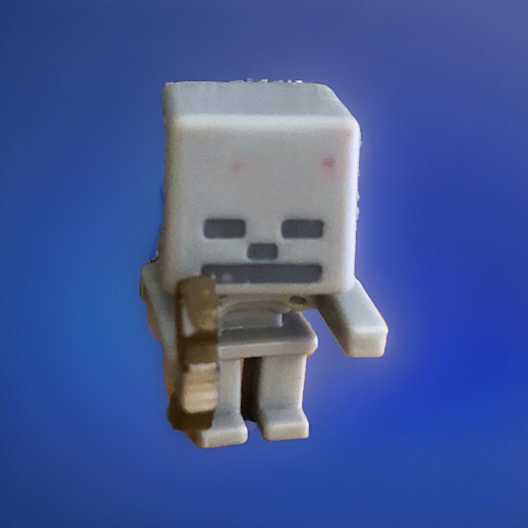 Minecraft Mini Figure Skeleton 1" Figurine Rare - - Etsy