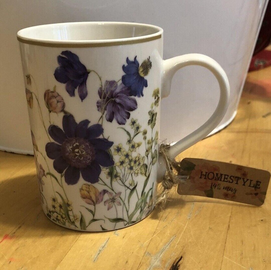 Kent Pottery Purple Wildflowers Mug - New With Tag Spring Summer - Etsy