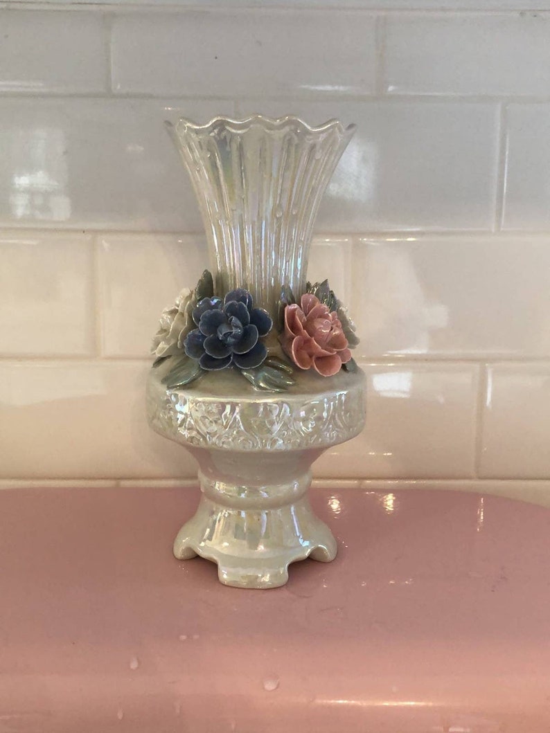 Gorgeous Vintage Vase Antique Roses Romantic Shabby Chic - Etsy