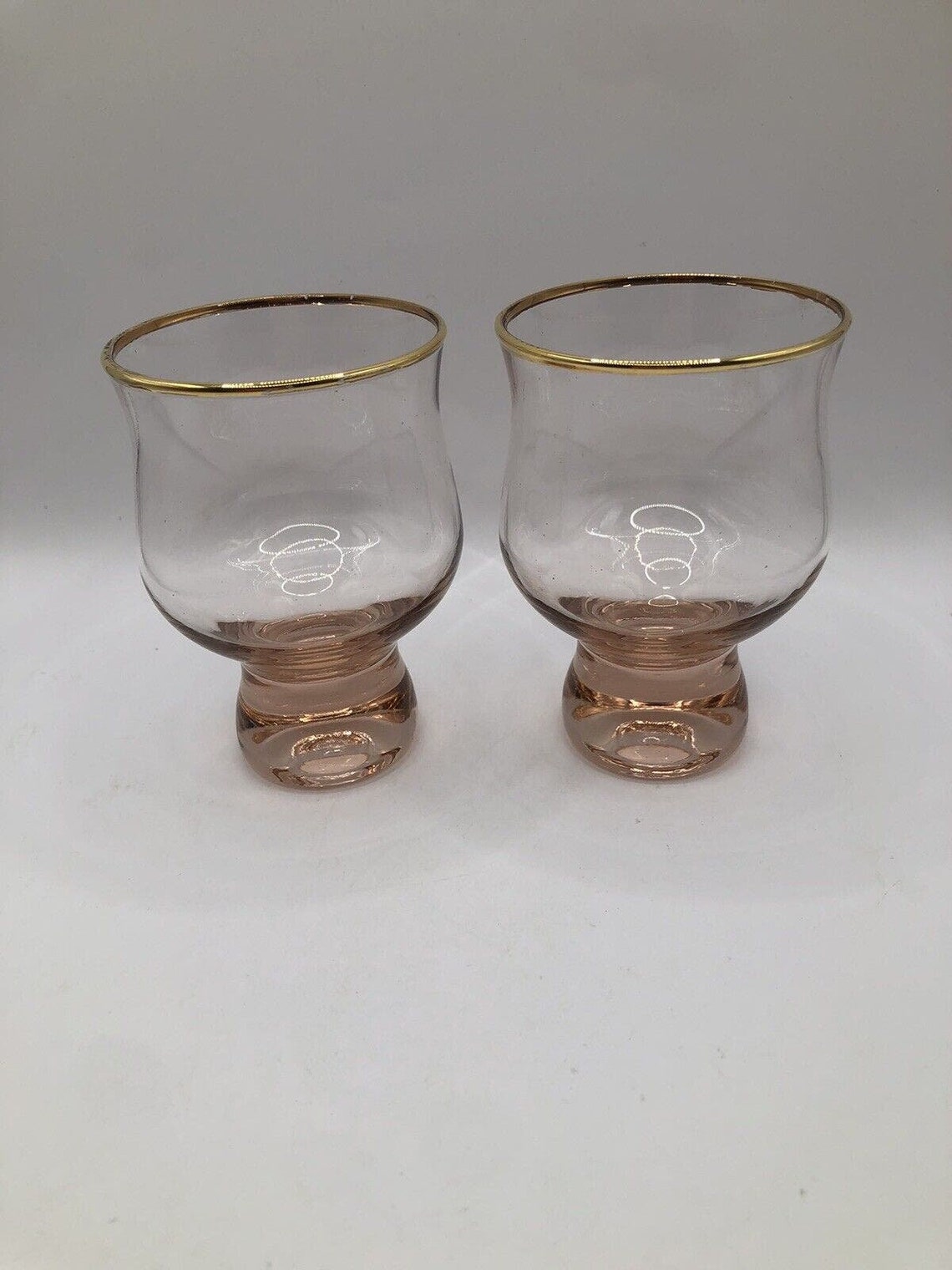 Rose Pink Round Goblet Shot Glass Drinking Cup Drinkware Barware Set of ...