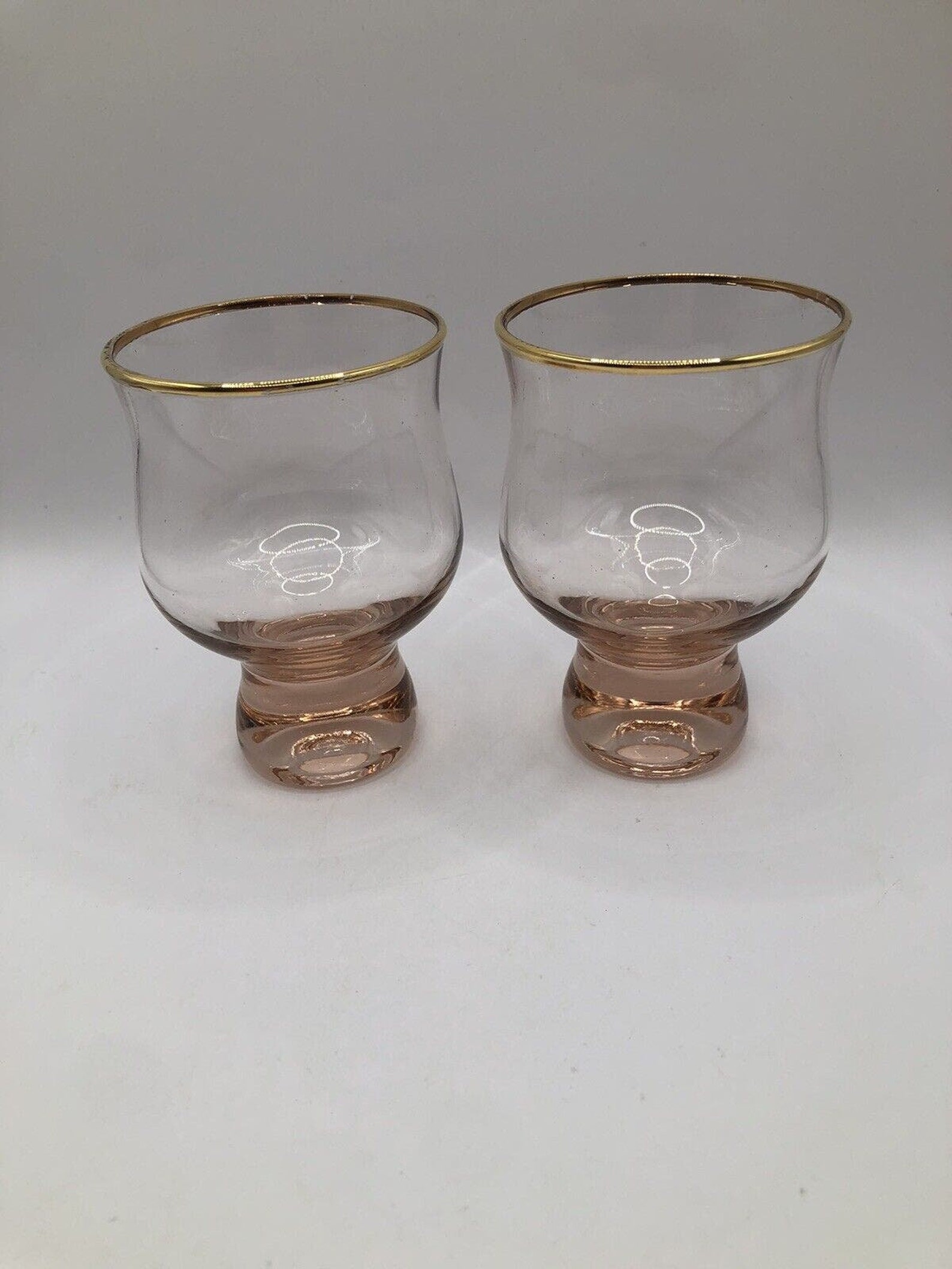 Rose Pink Round Goblet Shot Glass Drinking Cup Drinkware Barware Set of ...
