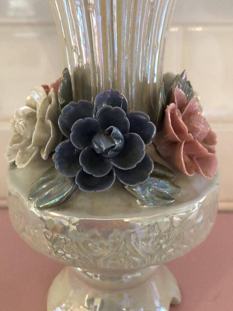 Gorgeous Vintage Vase Antique Roses Romantic Shabby Chic - Etsy