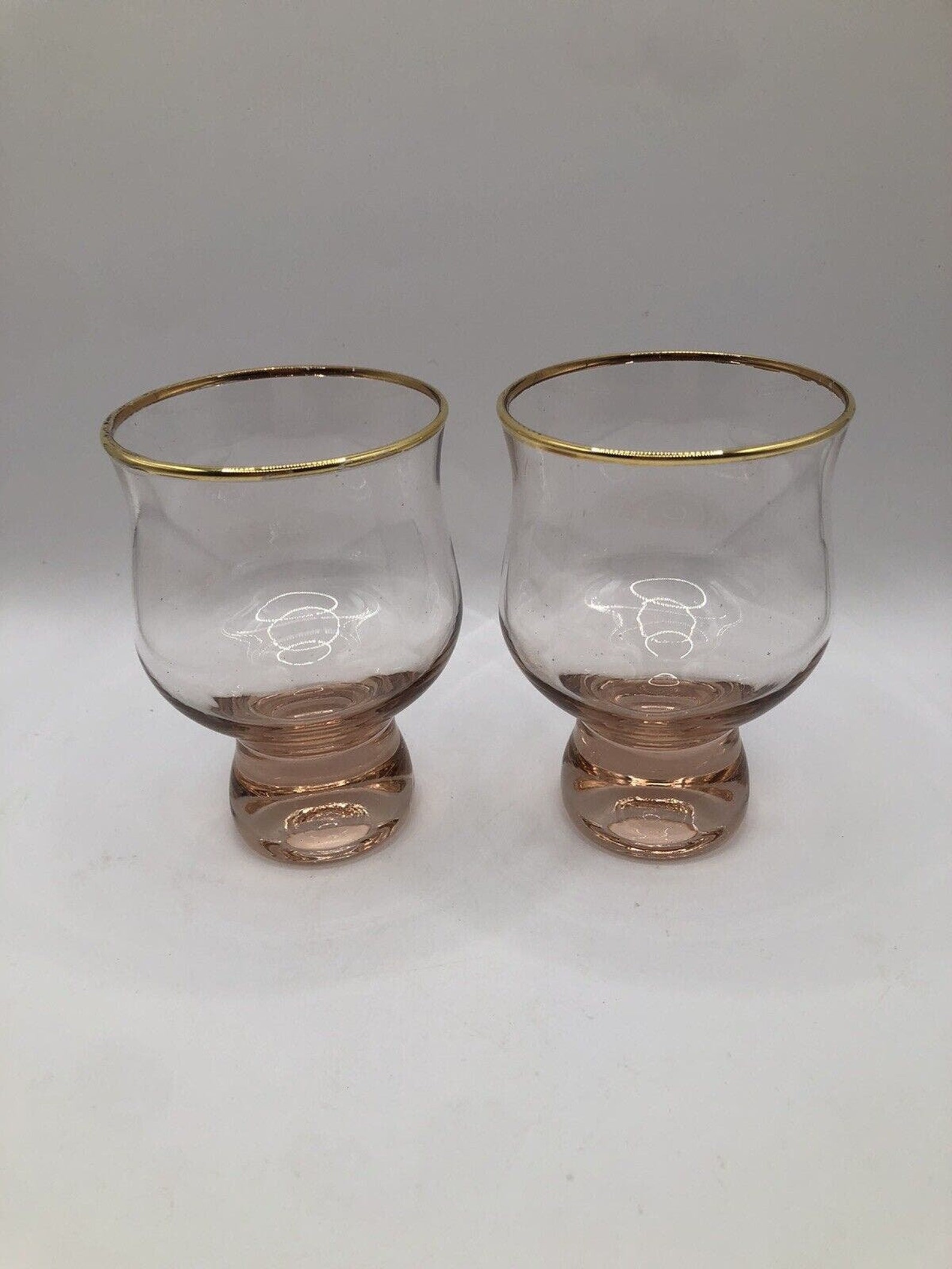 Rose Pink Round Goblet Shot Glass Drinking Cup Drinkware Barware Set of ...