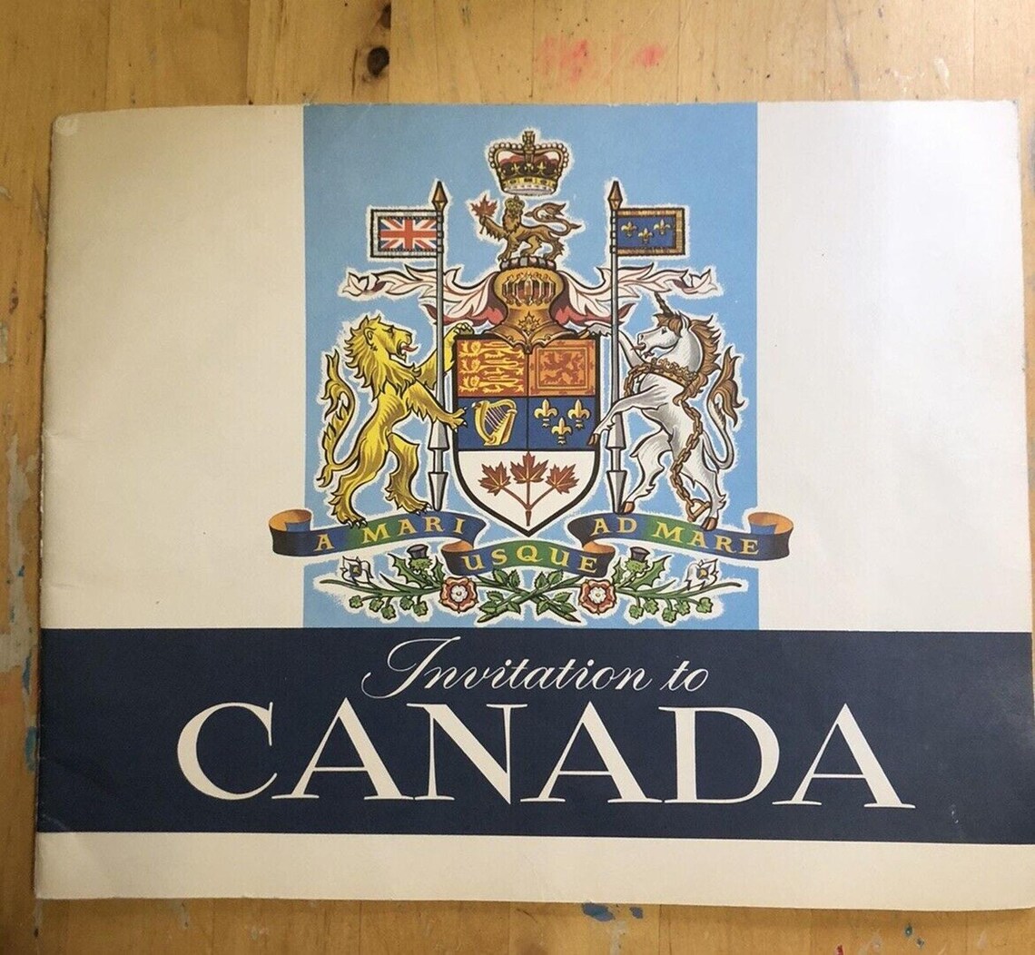 Vintage "invitation to Canada" Brochure 1965 - Etsy