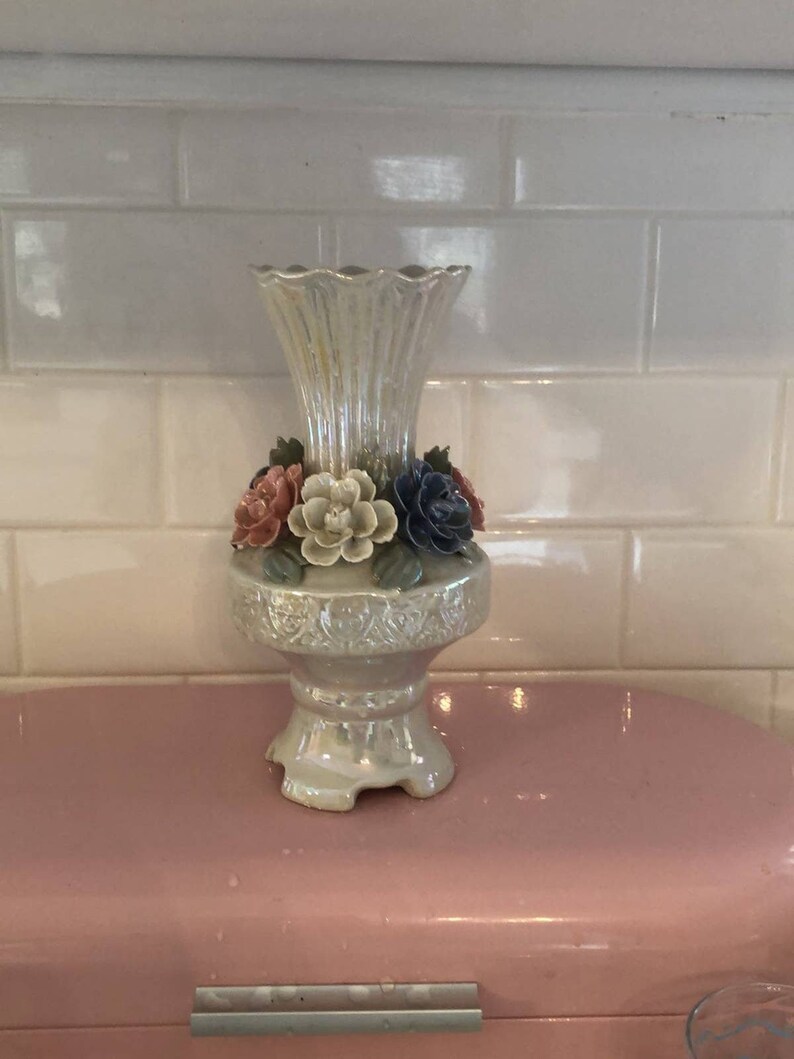 Gorgeous Vintage Vase Antique Roses Romantic Shabby Chic - Etsy
