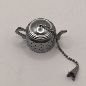 Silver Colored Teapot Shaped Loose Leaf Tea Infuser Vintage Tea Time - Etsy