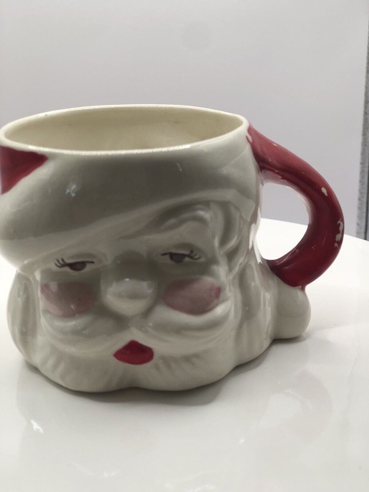 Set/4 Mini Vintage Santa Cups With Sleepy Eyes - Etsy