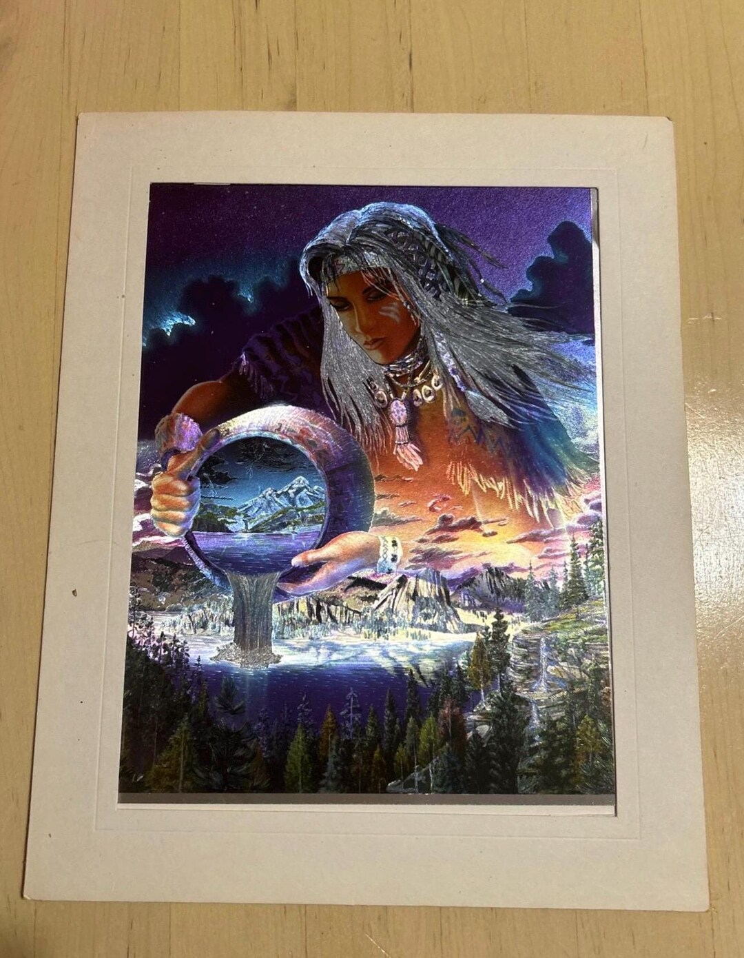 Vintage Foil Picture Print Indian Girl Rainmaker 1997 Made in England ...