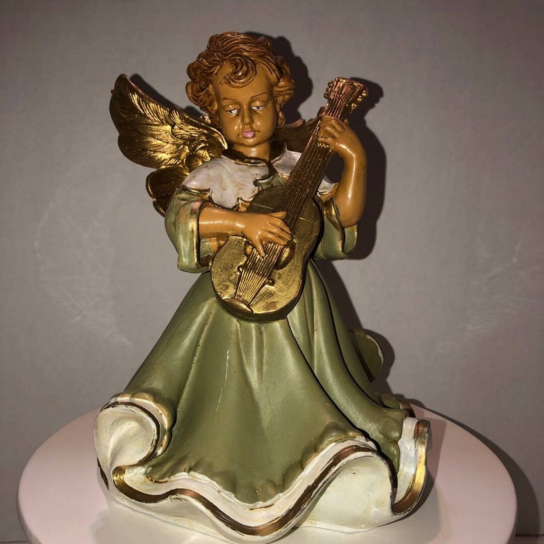 Vintage Angel Playing a Guitar Made in Italy - Etsy