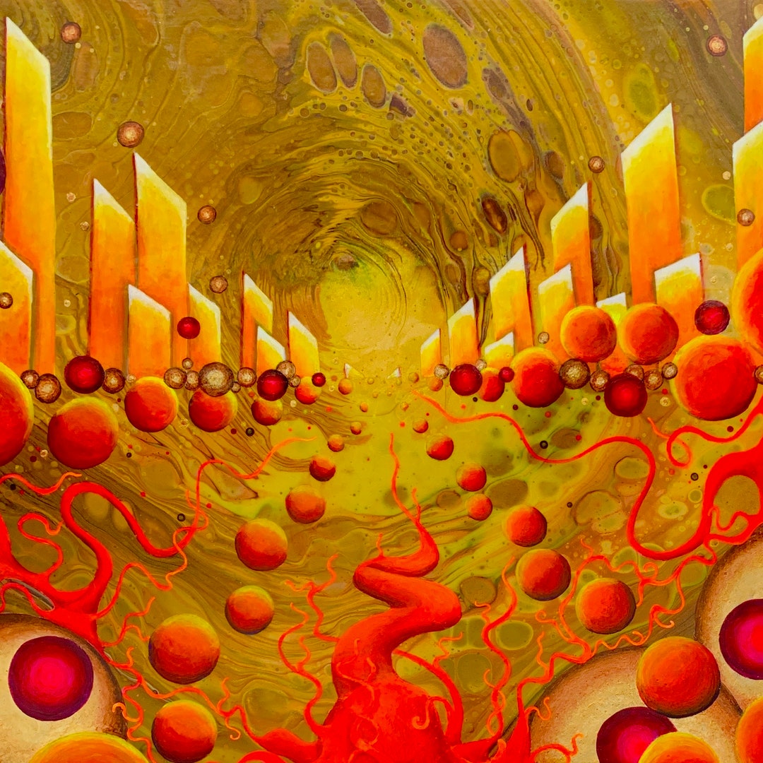 Yellow Shards, Hand Painted Original Art No.182 on Wood Panel, 10x10 - Etsy