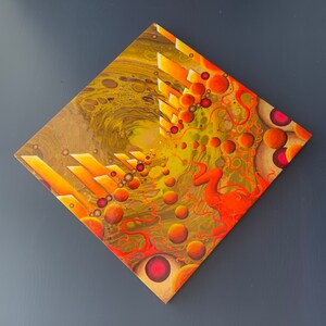 Yellow Shards, Hand Painted Original Art No.182 on Wood Panel, 10x10 - Etsy