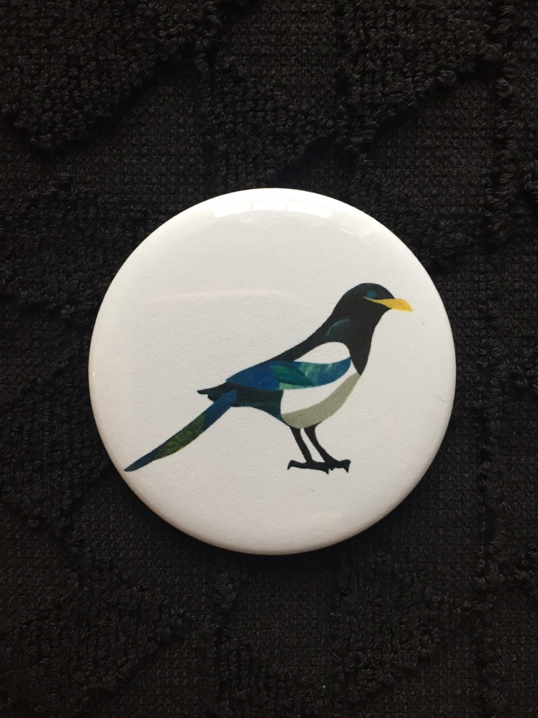 Magpie Original Collage Art Print Pin Back Button - Etsy