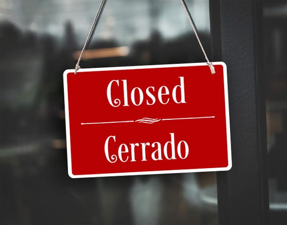 Open Closed Sign Spanish