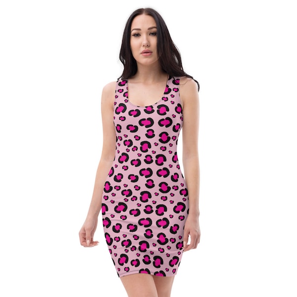 Pink Leopard Dress - Etsy