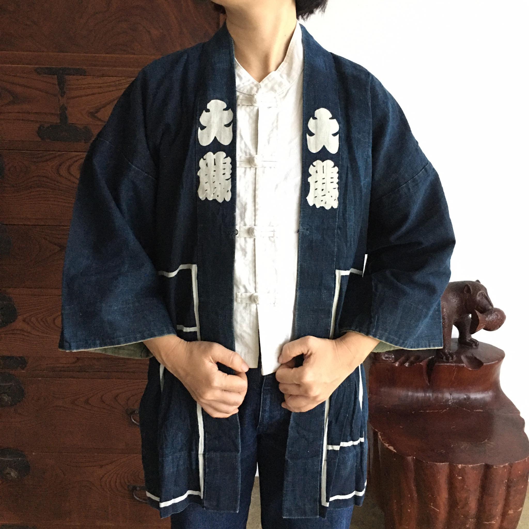 Vintage Japanese Indigo Dyed Hanten Jacket - Etsy