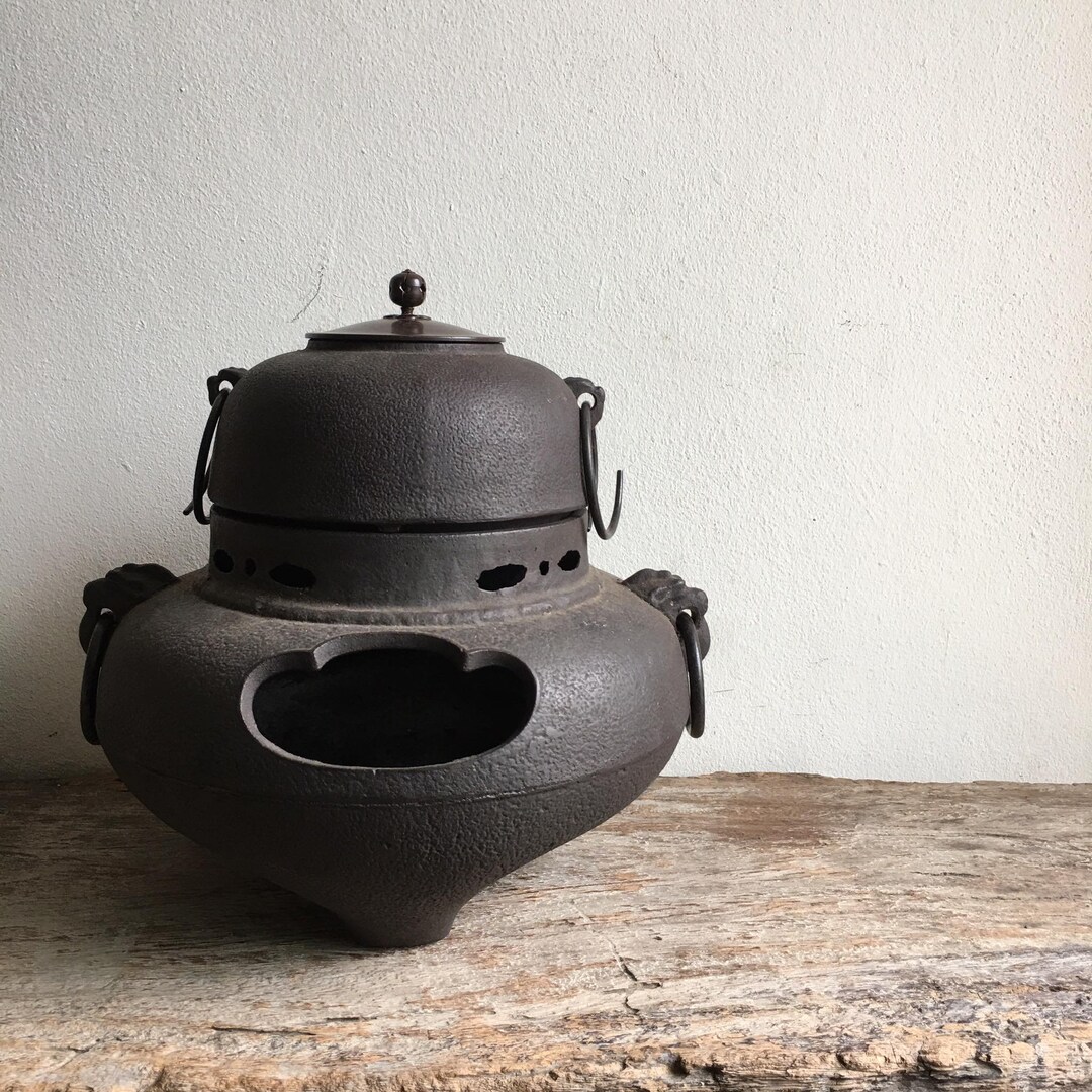 CHAGAMA FRO KAMA Japanese Antique Cast Iron Kettle With for Tea ...