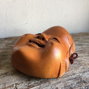 Japan Noh Mask 1996 Art Craft Wood Carving - Etsy
